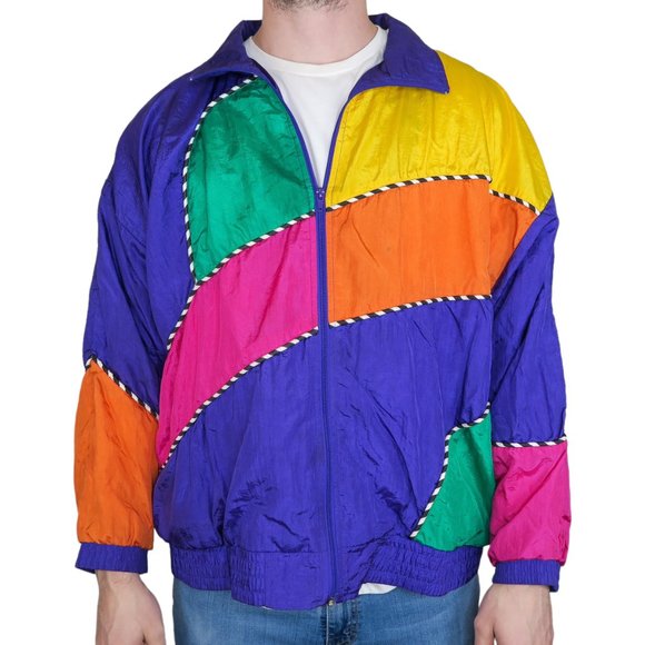 Laura Katherine | Jackets & Coats | Vintage 9s Laura Katherine Rainbow ...